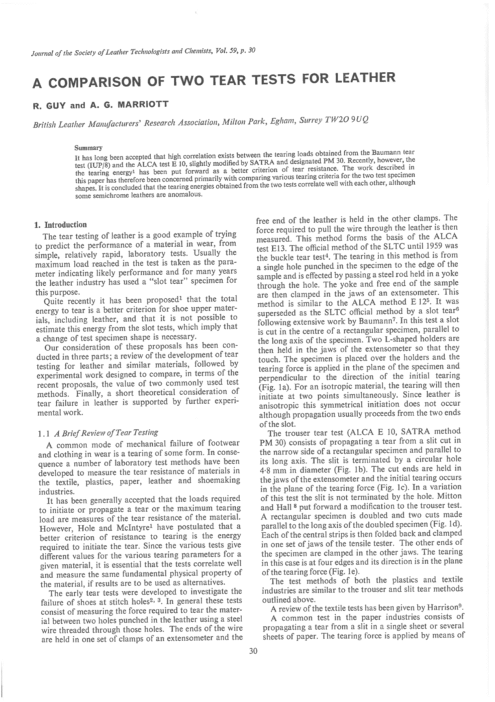 A Comparison of Two Tear Tests for Leather – Society of Leather ...