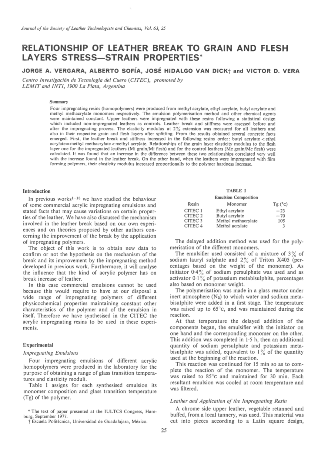 Relationship of Leather Break to Grain and Flesh Layers Stress-Strain ...